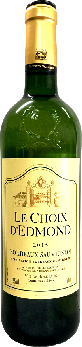 LE CHOIX D’EDMOND BORDEAUX SAUVIGNON BLANC 2021 – Joy Garden Wine